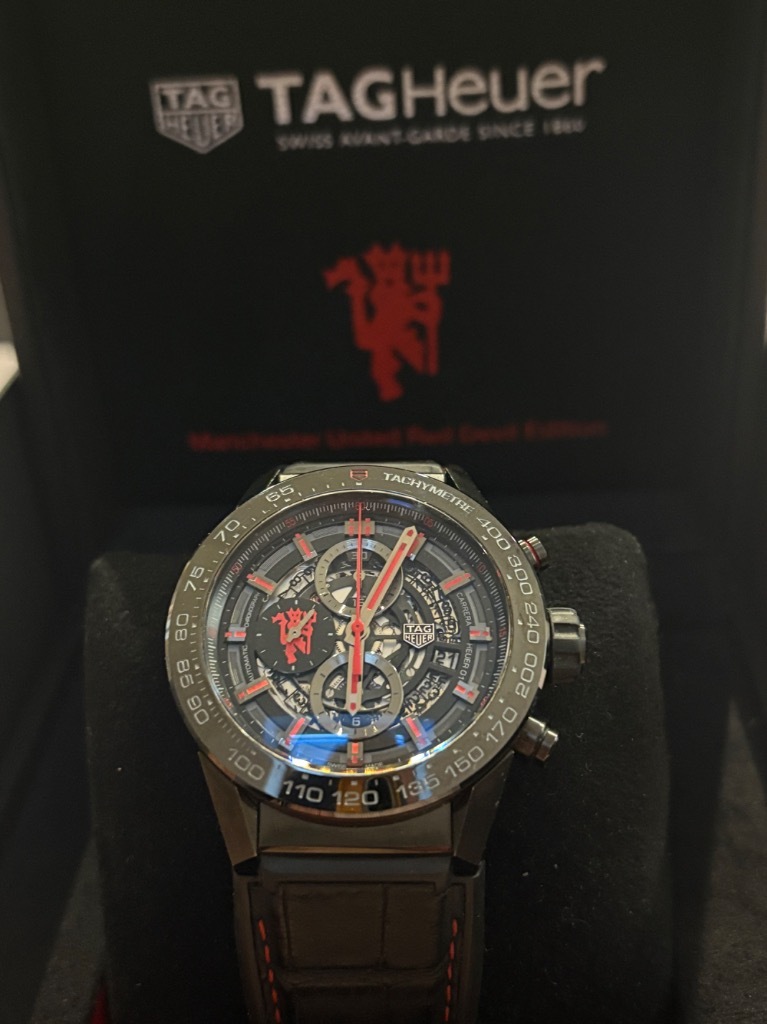 Zegarek TAG Heuer carrera 01 red devil Manchester united limited ...
