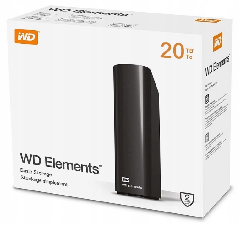 Dysk zewnętrzny Western Digital WD Elements Desktop 20TB HDD NOWY | Syców | Kup teraz na Allegro ...
