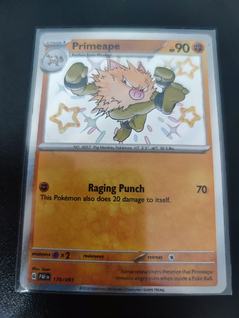 Primeape shiny rare - paldean fates PAF | Mikołów | Kup teraz na ...