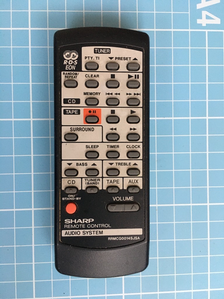 Oryginalny Pilot SHARP Audio System RRMCG001 | Szczecinek | Kup teraz na Allegro Lokalnie