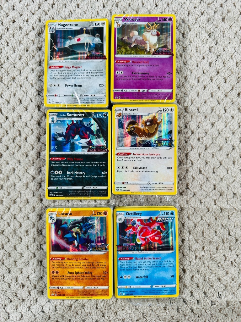 6x Talia Pokemon z Kartami Astral Radiance, Brillant Stars, Battle ...