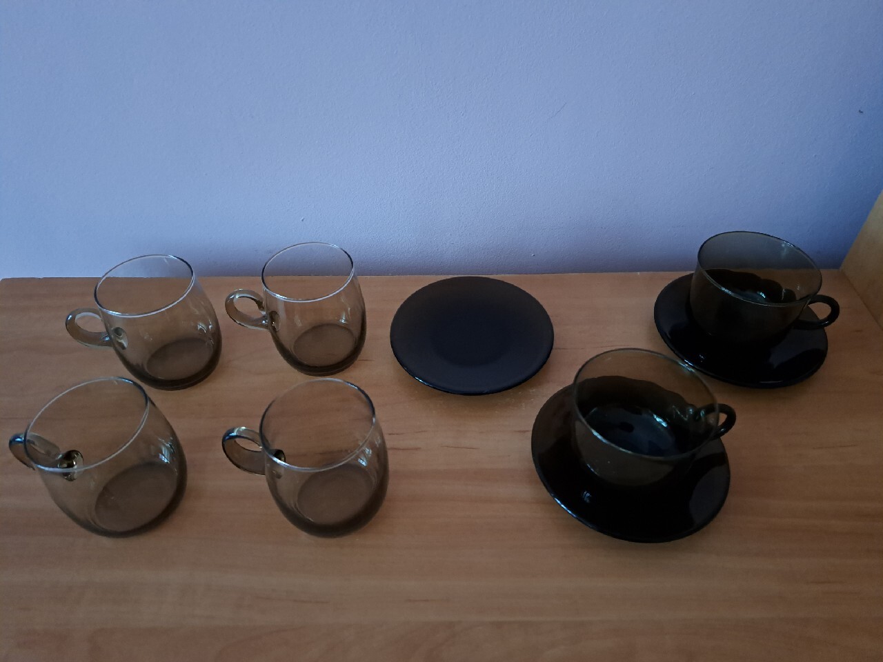 Stare filiżanki i szklanki dymione przyciemniane | Tarnowskie Góry | Kup teraz na Allegro Lokalnie