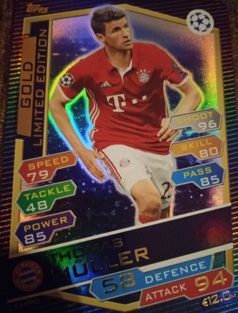 Karta Muller Gold limited Match Attax 16 17 | Ruda Śląska | Kup teraz ...