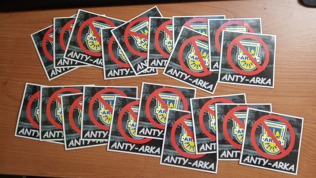 Wlepki kibicowskie anty-arka | Gdańsk | Ogłoszenie na Allegro Lokalnie