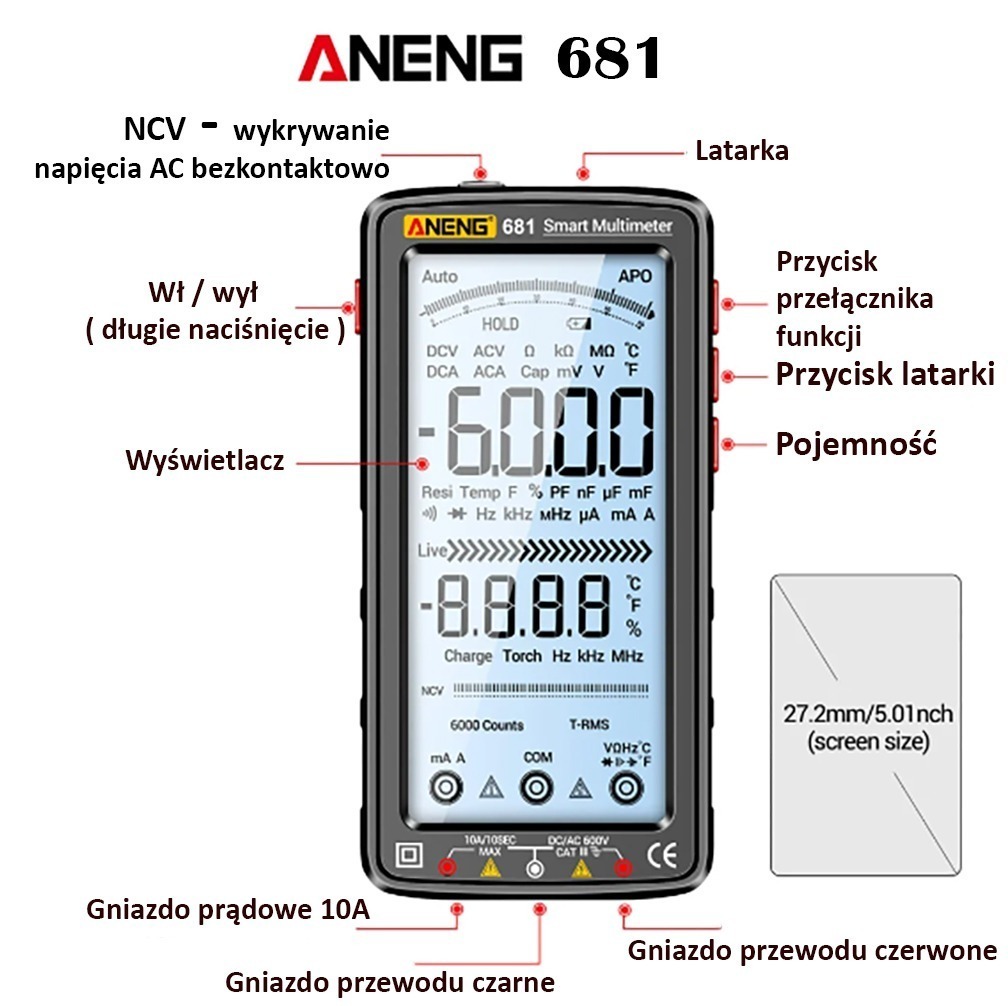 MIERNIK UNIWERSALNY ANENG 681 dost. z Polski NOWY | Rzeszów | Kup teraz na Allegro Lokalnie