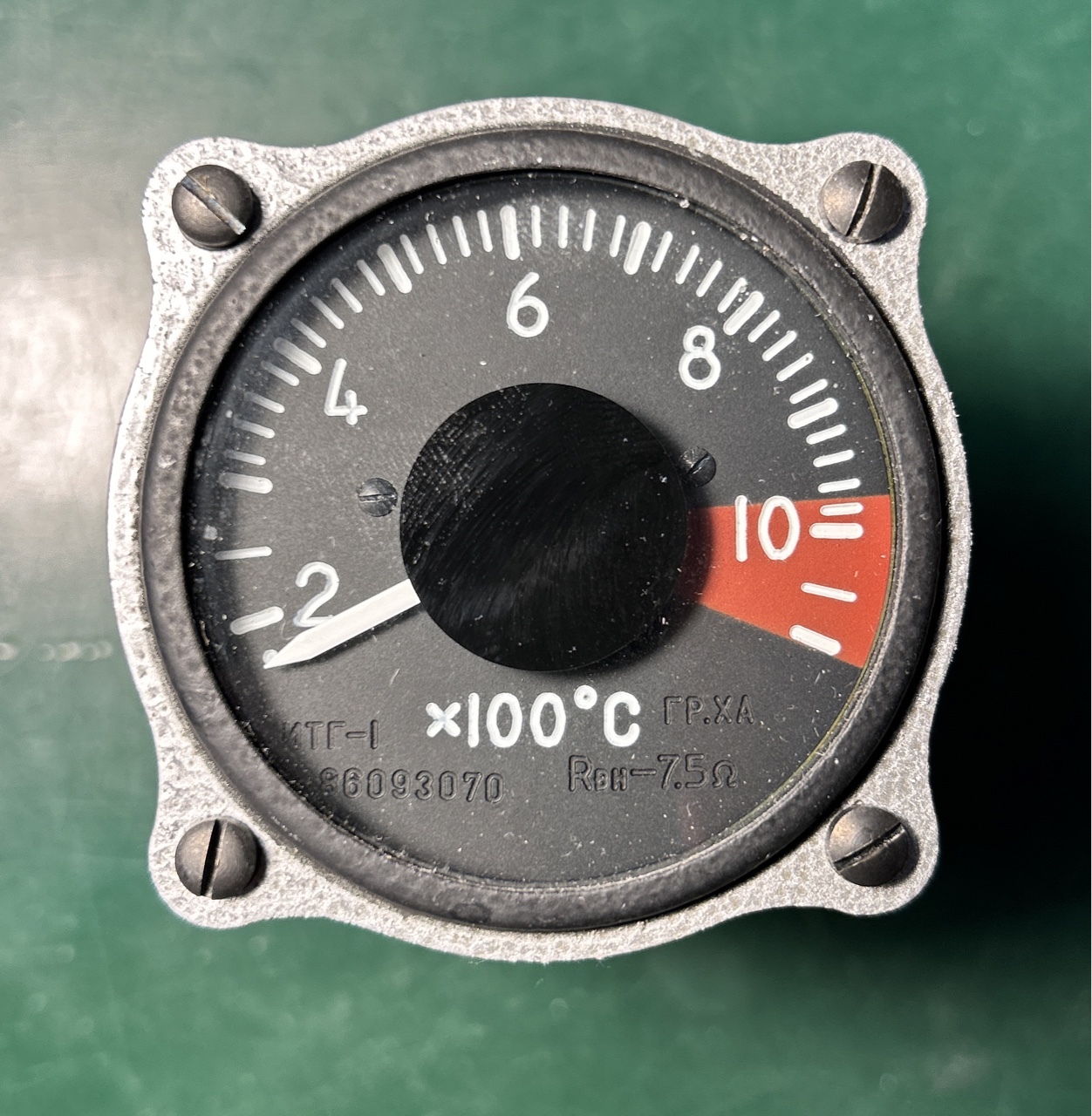 Lotniczy wojskowy przyrząd wskaźnik temperatury gazów wylotowych ...