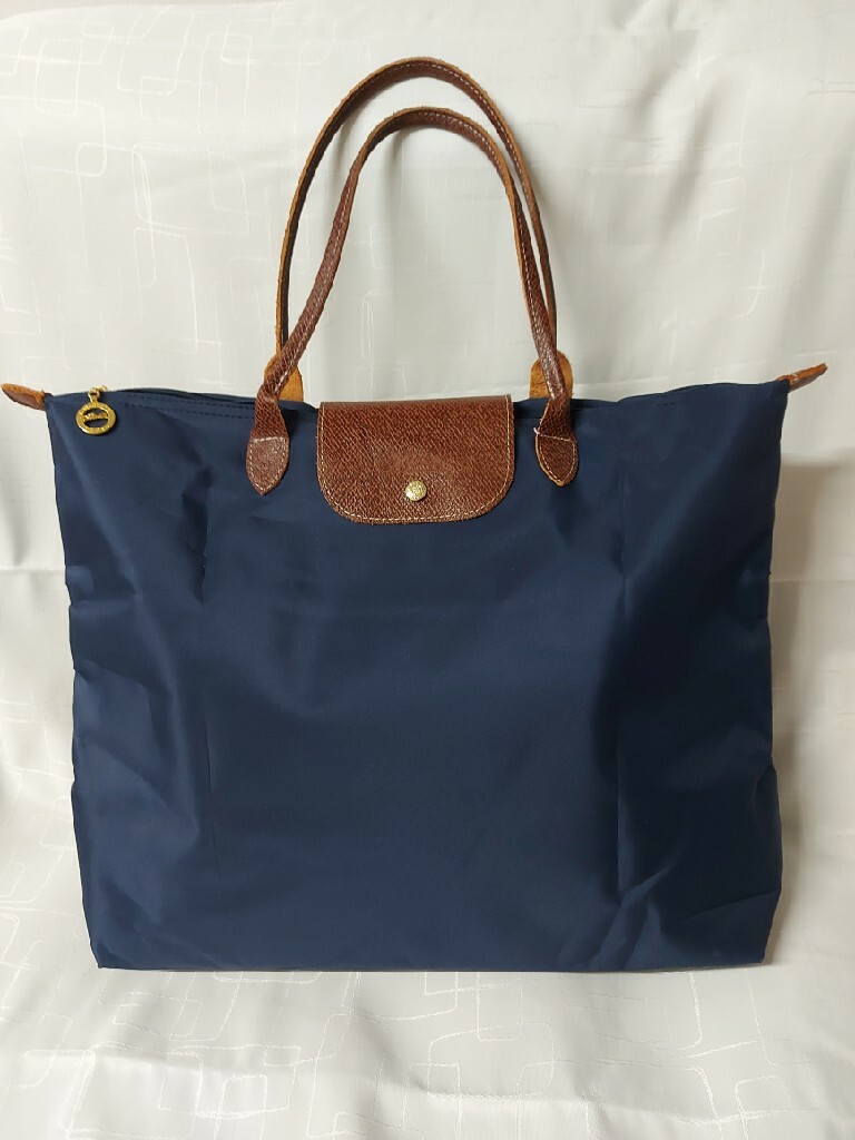 Longchamp DUŻA Torba torebka na zakupy GRANATOWA | Konin | Licytacja na ...