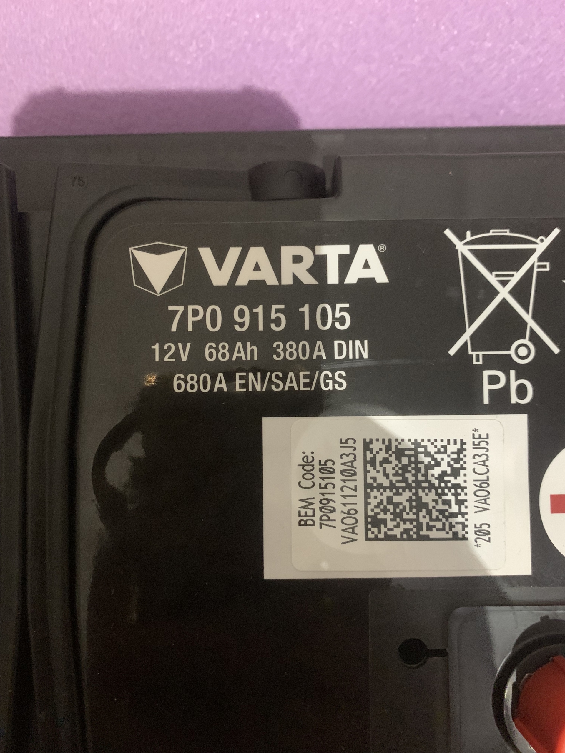 VARTA 7P0915105 12V 68Ah 380A DIN 680A EN/SAE/GS | Żukowo koło Kartuz ...