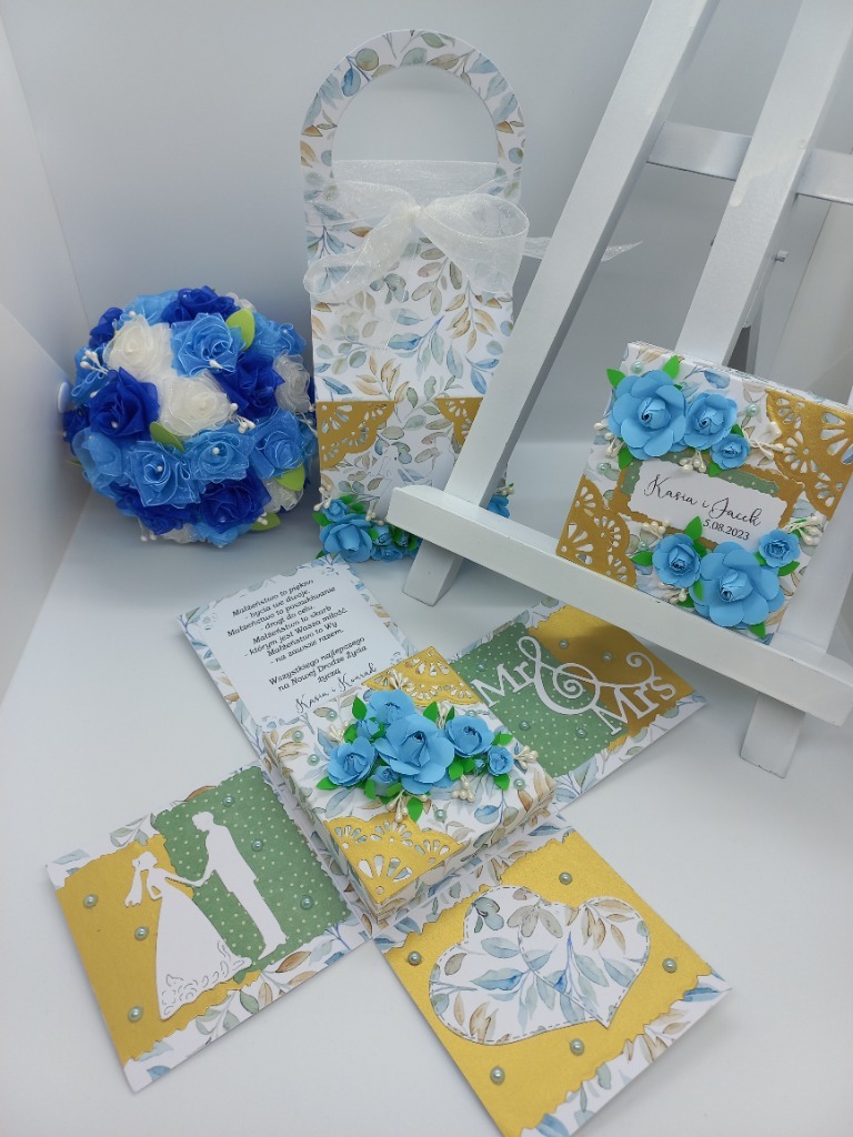 Pamiątka ślubna Exploding Box Ślubny z torebką | Gorzkowice | Kup teraz ...