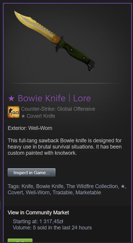 Nóż kosa CSGO knife Bowie Knife | Lore | Legnica | Kup teraz na Allegro ... Nóż kosa CSGO knife Bowie Knife | Lore | Legnica | Kup teraz na Allegro ...