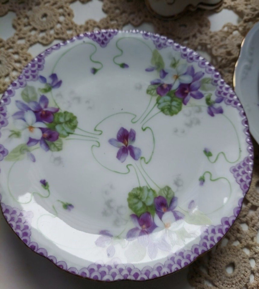 Beyer&Bock talerz deserowy fiołki kwiaty porcelana | Warszawa | Kup ...