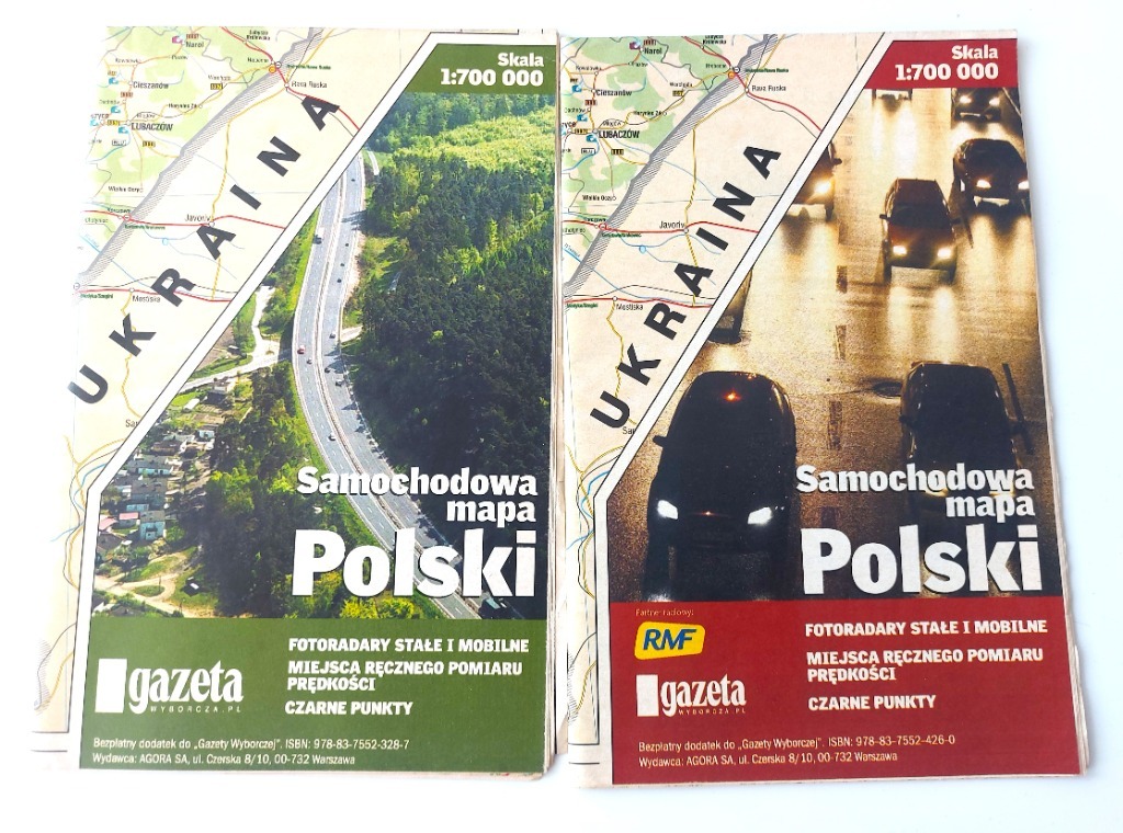 2x Samochodowa Mapa Polski skala 1:700000 | Łódź | Kup teraz na Allegro ...