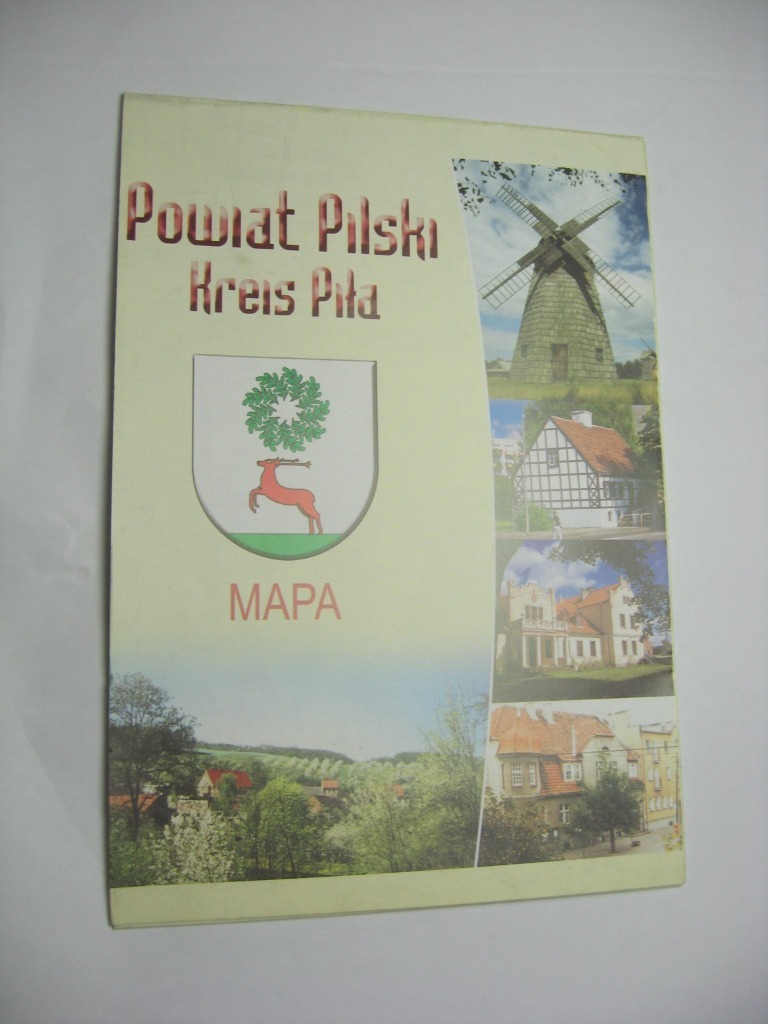 Powiat Pilski PIŁA MAPA | Wielka Wies k Krakowa | Kup teraz na Allegro ...