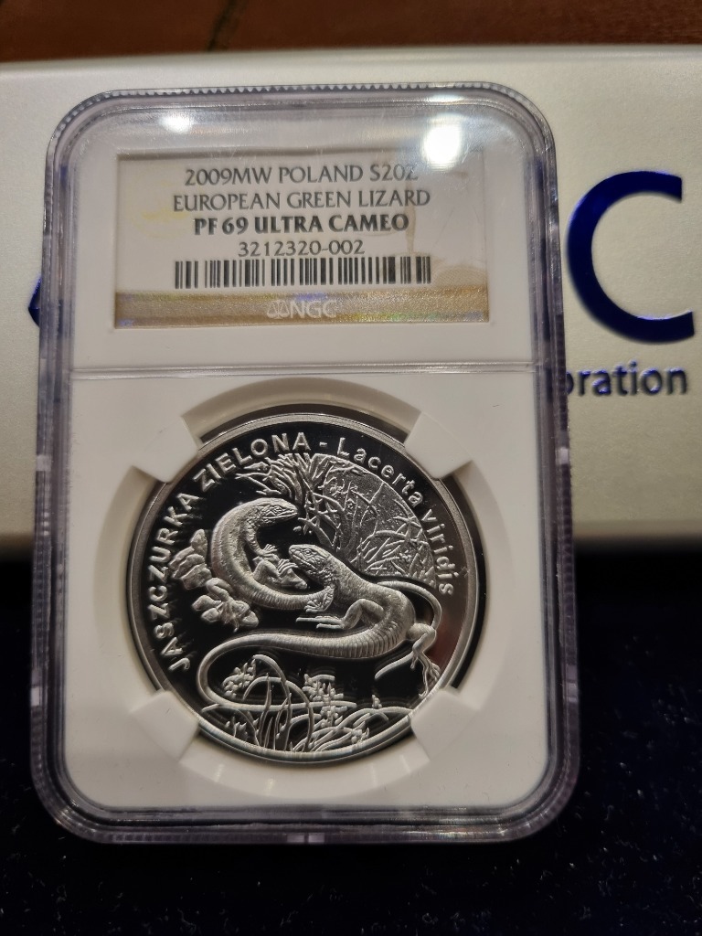 20 zł srebro 2009 jaszczurka NGC 69 Ultra cameo | Warszawa | Licytacja ...