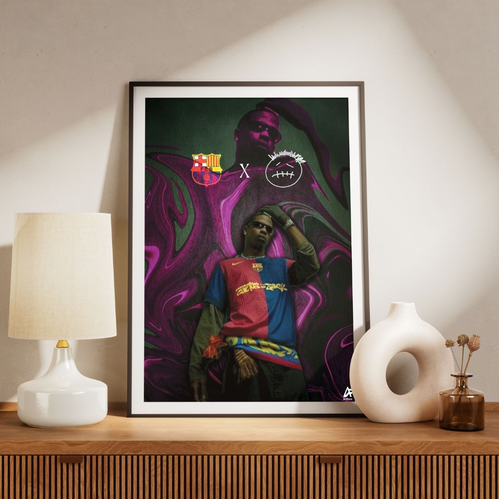 Travis Scott x FCB obraz plakat A3 koszulka Fc Barcelona | Hyżne | Kup teraz na Allegro Lokalnie