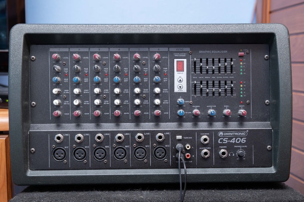 Mikser wzmacniacz omnitronic cs-406 i dwie kolumny | Małkinia Górna | Ogłoszenie na Allegro Lokalnie