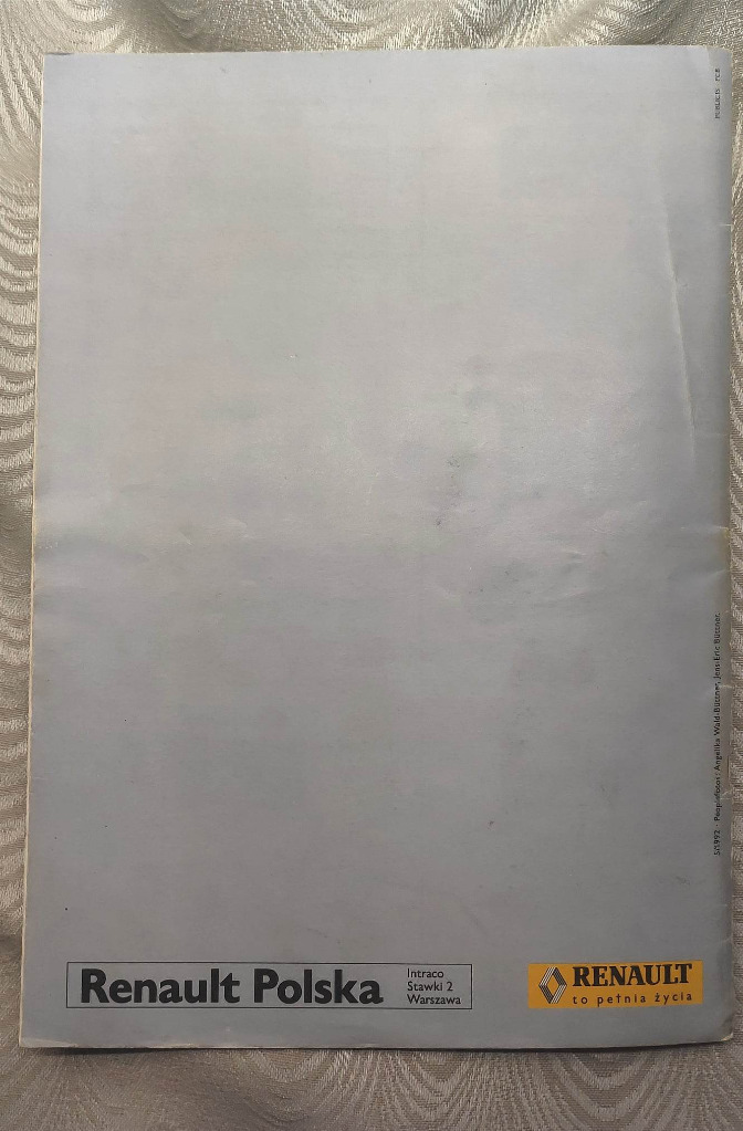 Prospekt Renault 1992 | Szczecin | Kup teraz na Allegro Lokalnie