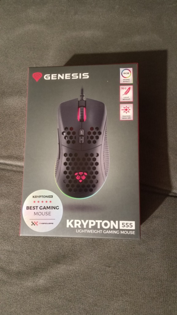 Mysz Myszka GENESIS Krypton 555 Czarny Gamingowa | Żdżenice | Kup teraz ...