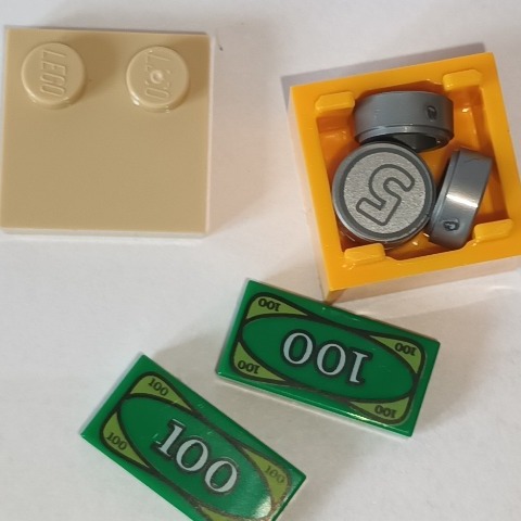 LEGO pieniądze, moneta 73794, banknot 82317 N | Tomaszowice | Kup teraz ...