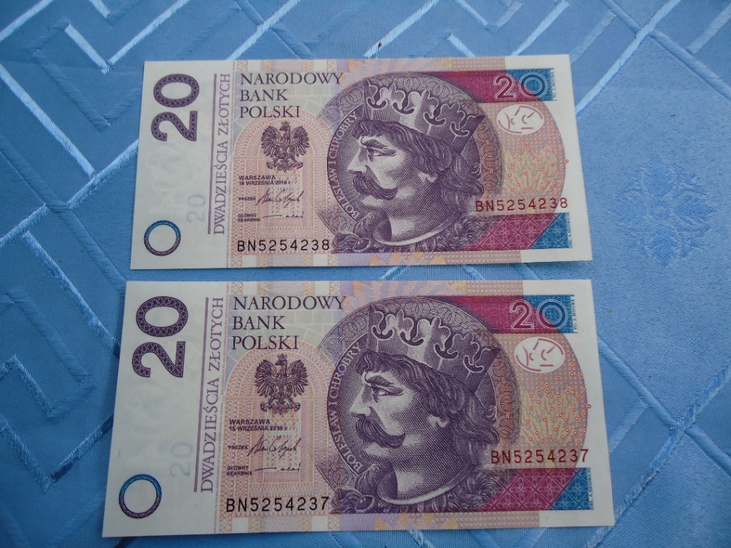20zl z2016r.numery seryjne,nowe nie uzywane | Trzcianka | Licytacja na ...