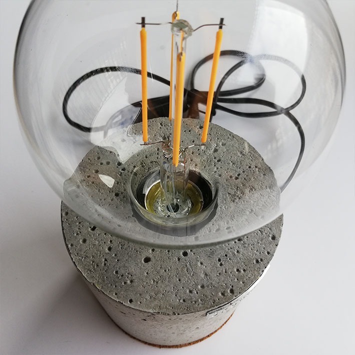 Lampa betonowa tube industrialna, żarówka Edison | Białystok | Kup ...