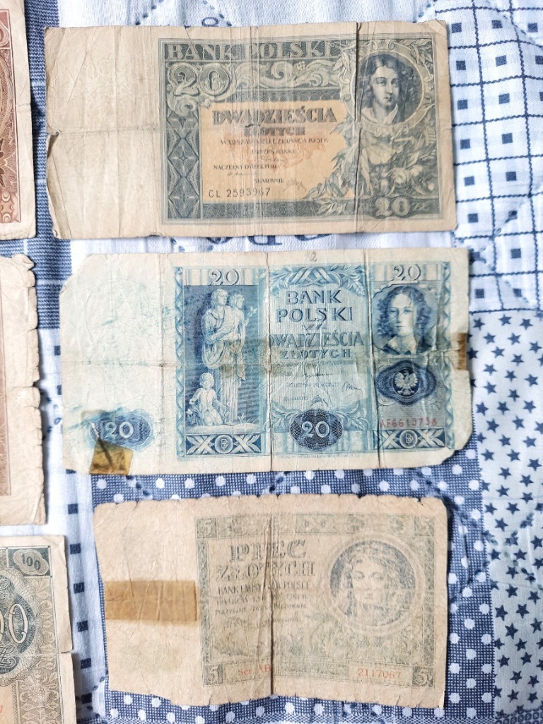 stare polskie banknoty PRL 5,20,100 zł 1931,1936 r | Wejherowo | Kup ...