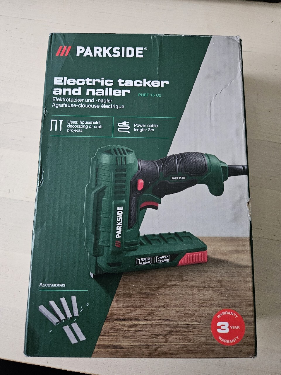 Parkside Electric tacker and nailer elektryczny zszywacz I gwoździarka ...