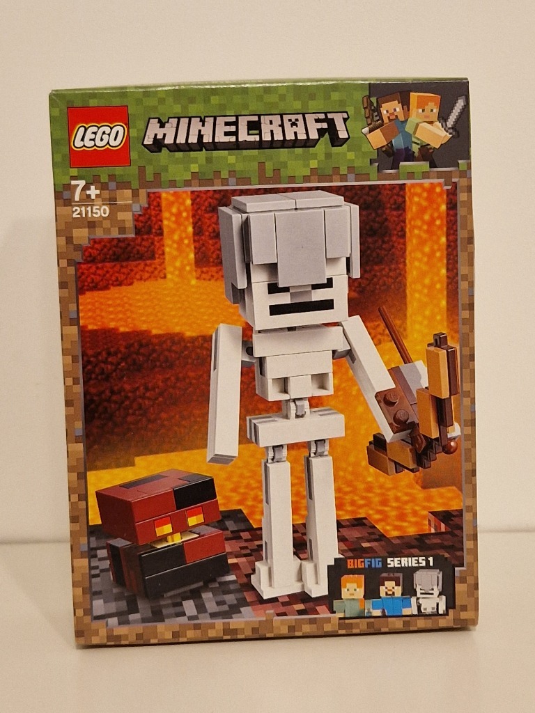 LEGO Minecraft 21150 BigFig szkielet z kostką magmy NOWE MISB | Kutno ...