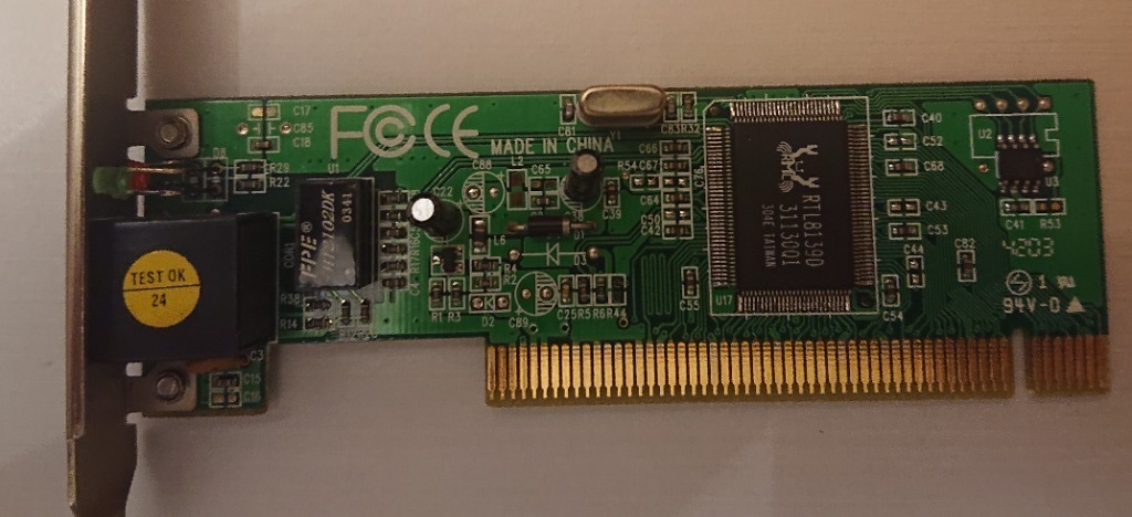 Karta sieciowa Realtek PCI RTL8139D z diodami | Brodnica | Kup teraz na ...