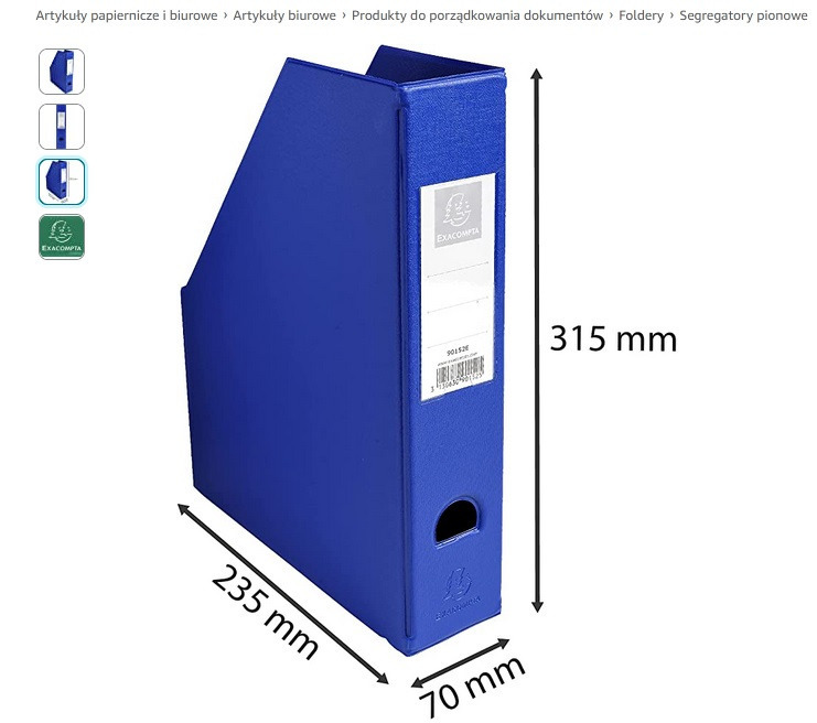 Segregator składany stojący na dokumenty Exacompta | Pęczerzyno | Kup ...