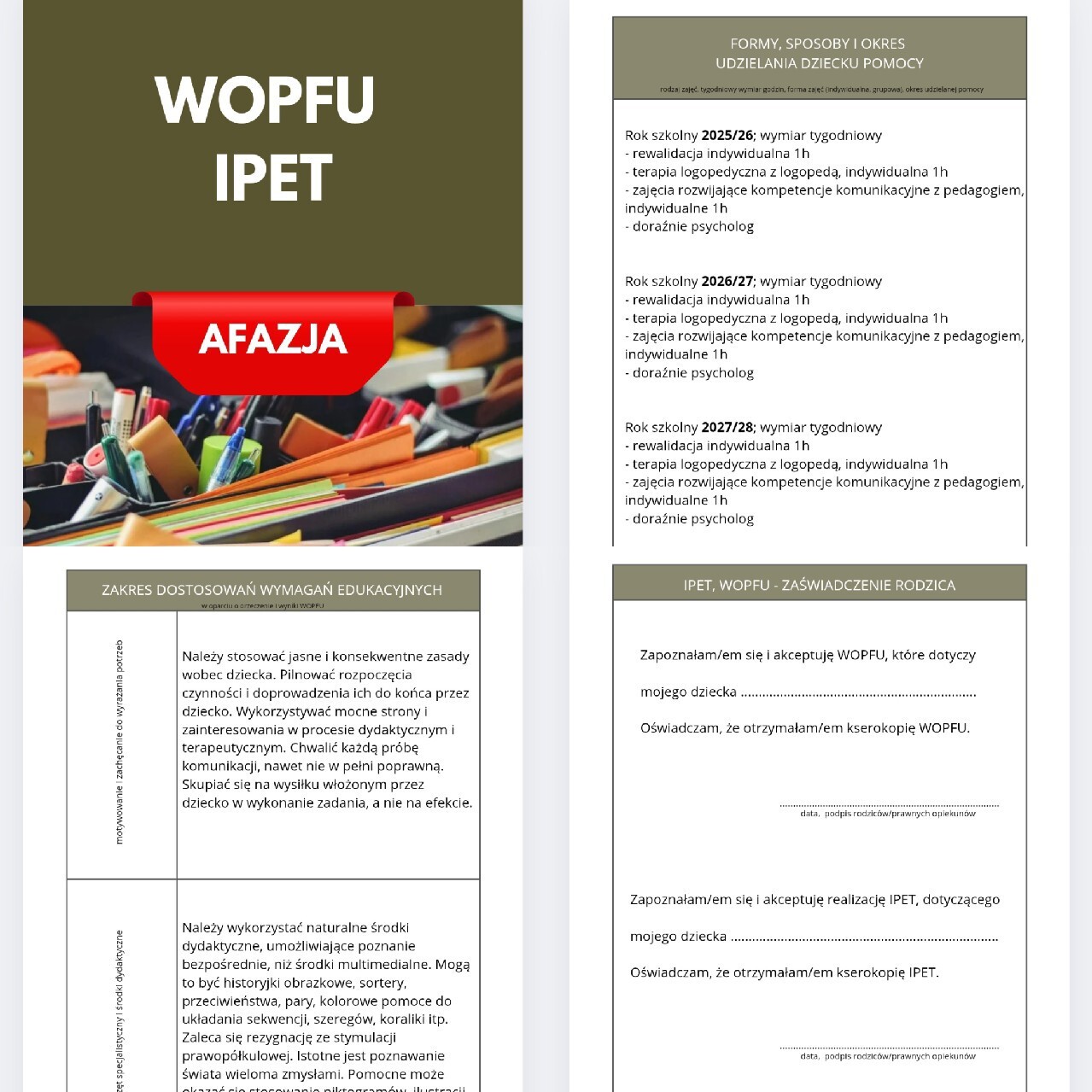 IPET i WOPFU dla dziecka z afazją Pdf do druku | Bytom | Kup teraz na Allegro Lokalnie