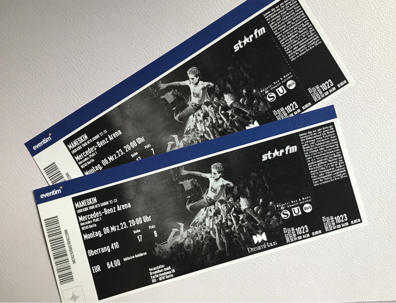 2 bilety na KONCERT MANESKIN 6 marca BERLIN okazja | Poznań | Ogłoszenie na Allegro Lokalnie