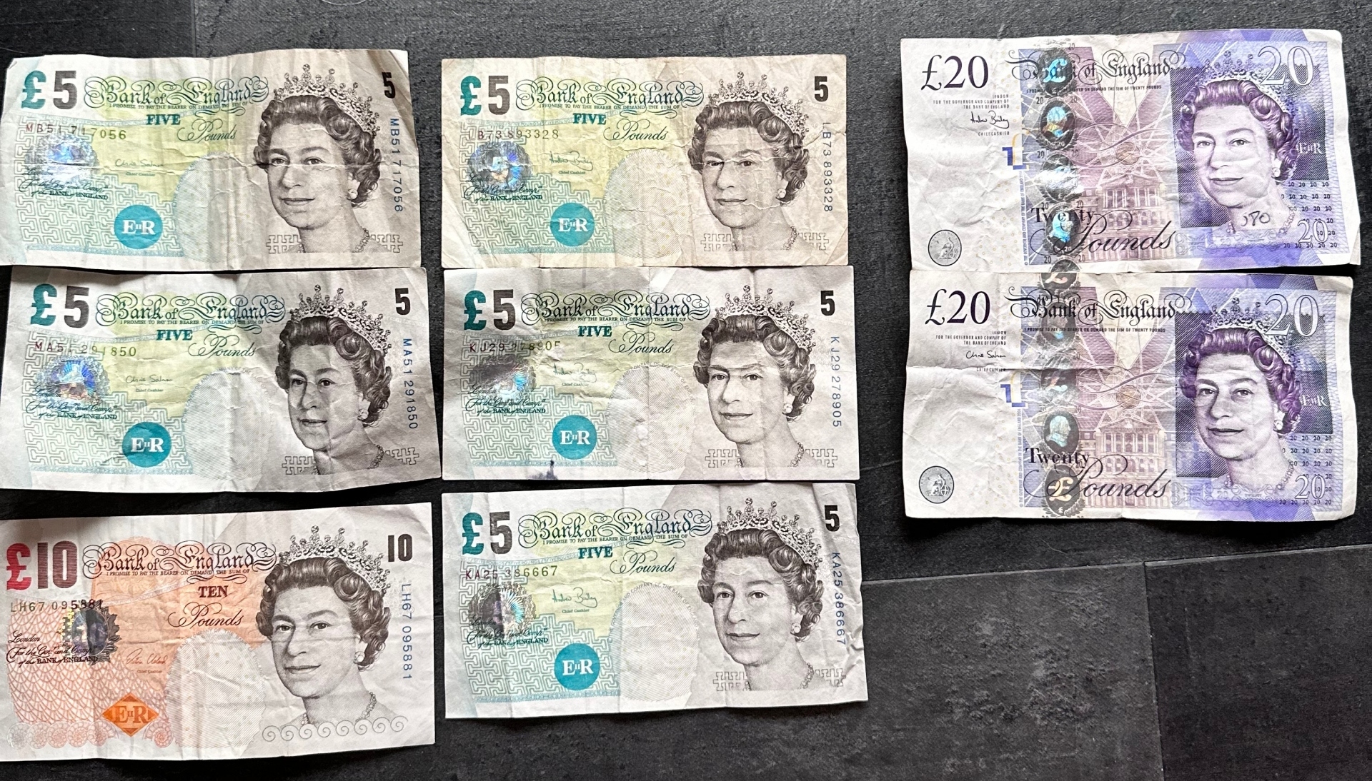 Funty Brytyjskie 20 10 5 Wielka Brytania Banknoty | Lublin | Kup teraz ...