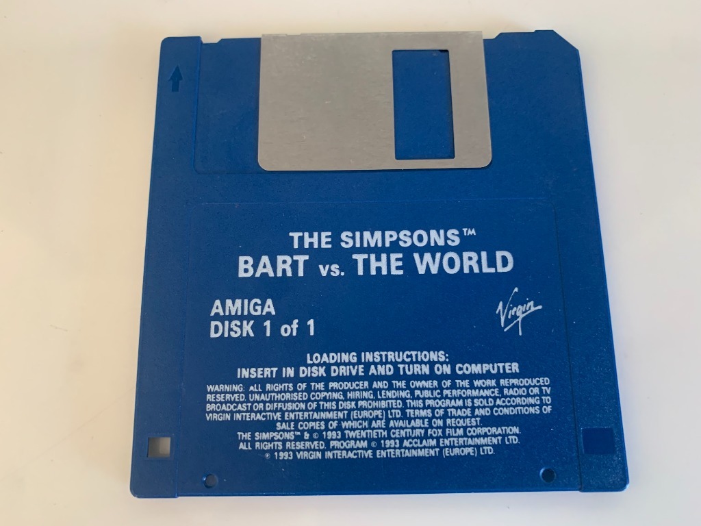 The Simpsons Bart vs. the World Amiga Dyskietka 3. | Biala Podlaska ...