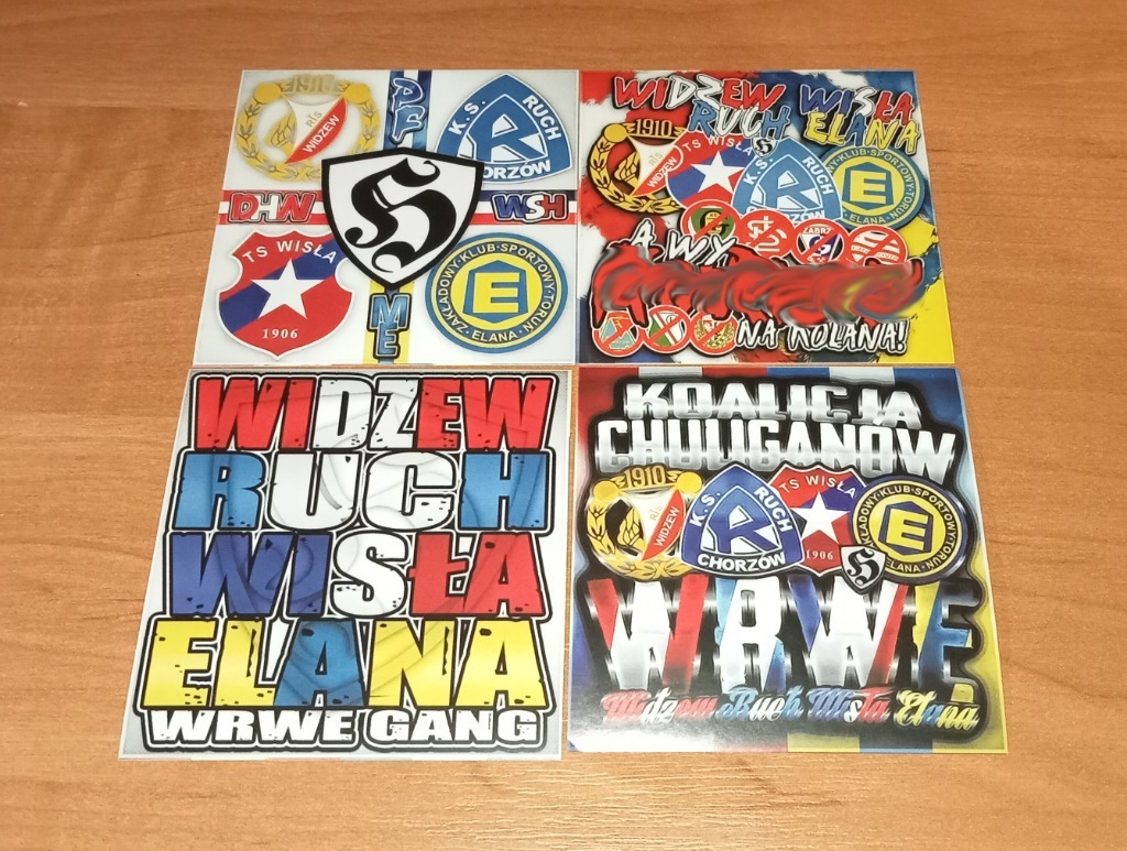 Vlepki wlepki WRWE Widzew Wisła Ruch Elana | Kraków | Kup teraz na ...