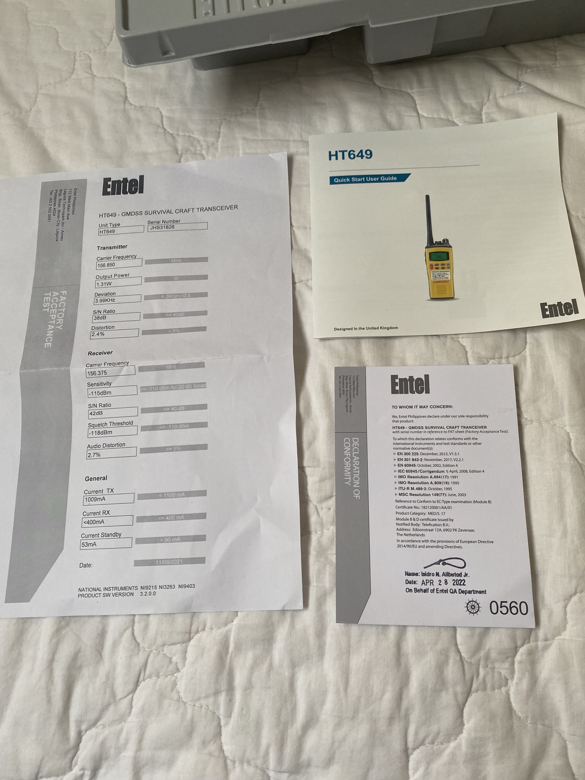 Entel HT649 - GMDSS SURVIVAL TRANSCEIVER | Szczecin | Kup teraz na ...