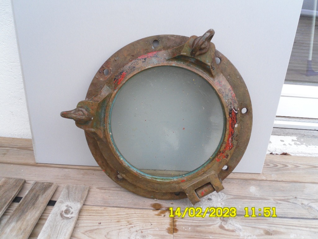 Bulaj mosiezny ze statku oraz szperacz mosiezny | Łaszczów | Kup teraz ...