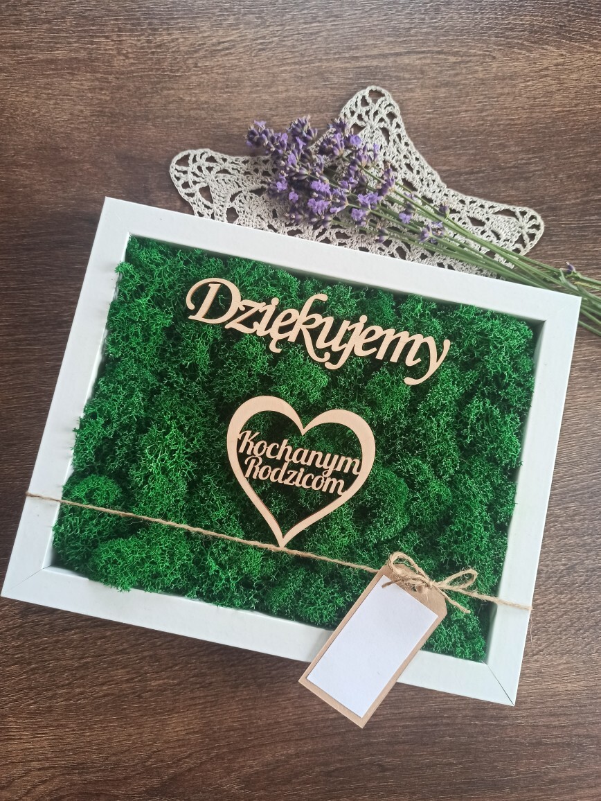 Ramka z Mchem Podziękowanie - Niska cena na Allegro.pl