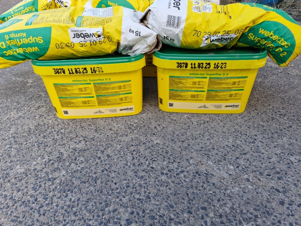 Weber Superflex D2 15 kg płyn + 15 kg proszek izolacja tarasów ...