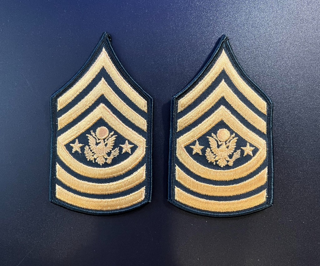 Naszywka US Army Sergeant Major Of The Army E9 Green Gold SMA para ...
