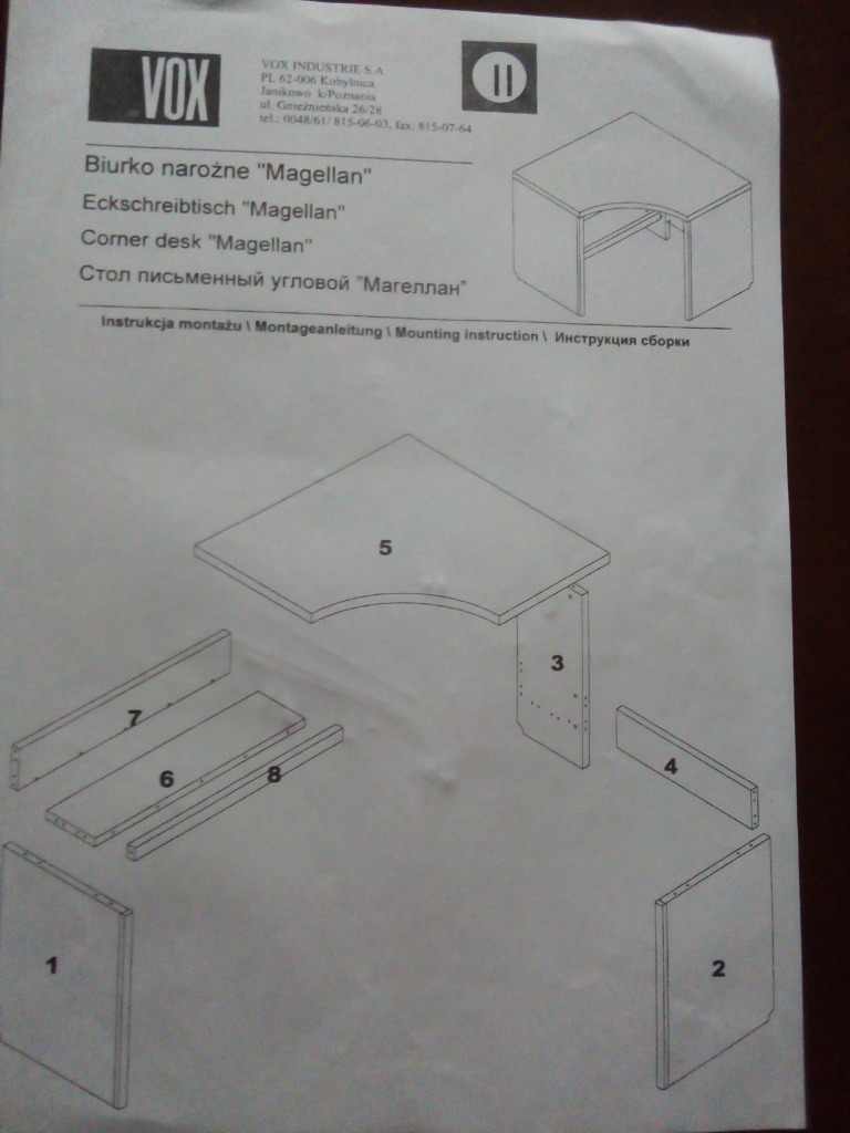 Biurko narożne "Magellan" VOX 100x100 | Wrocław | Kup teraz na Allegro ...