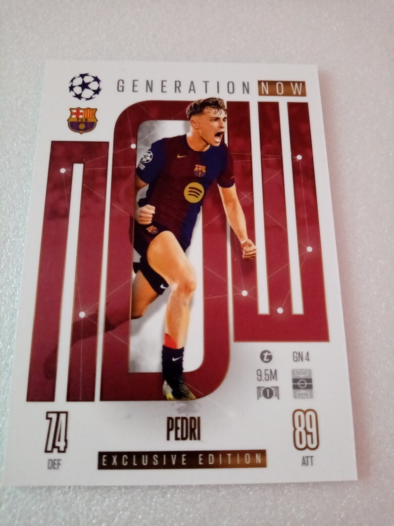 Topps match attax 2024 25 now generation PEDRI GN 4 BARCELONA ...