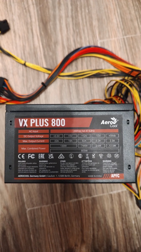 ZASILACZ AEROCOOL PGS VX-800plus 800W 80+ BOX | Wrocław | Kup teraz na ...