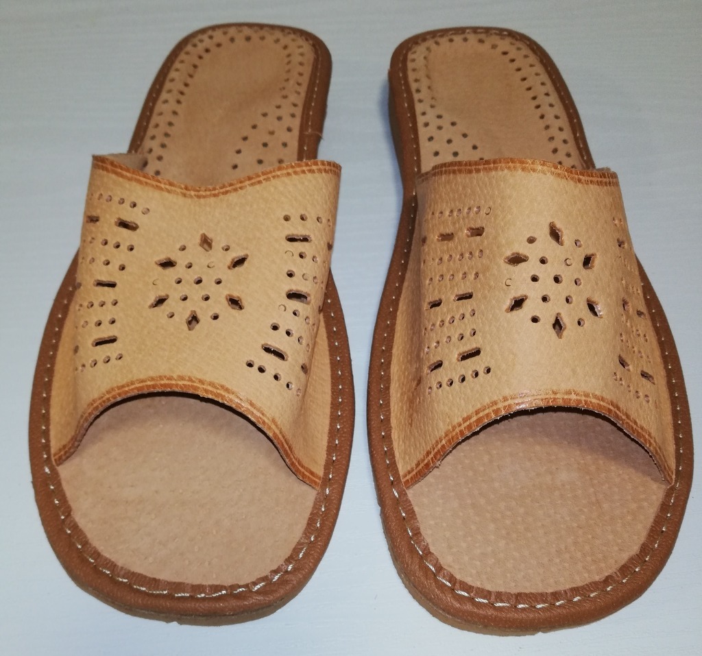 Damskie Pantofle Kapcie Ciapy Góralskie Skórzane | Lublin | Kup teraz ...