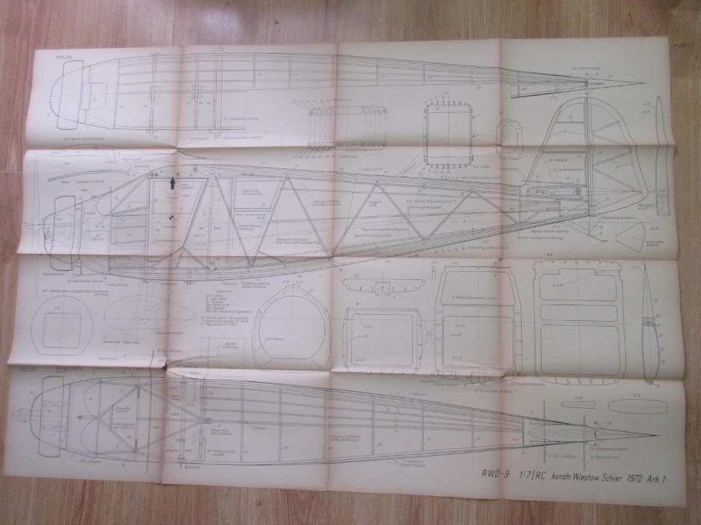 RWD9 - plany budowy modelu RC skala 1:7 | Szubin | Licytacja na Allegro ...