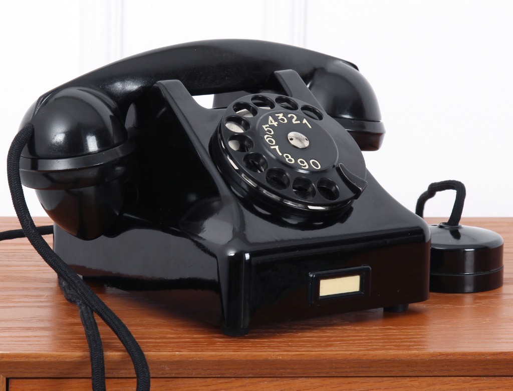 Bakelitowy Telefon Tarczowy RWT T-4 z Czasów PRL | Warszawa | Kup teraz ...