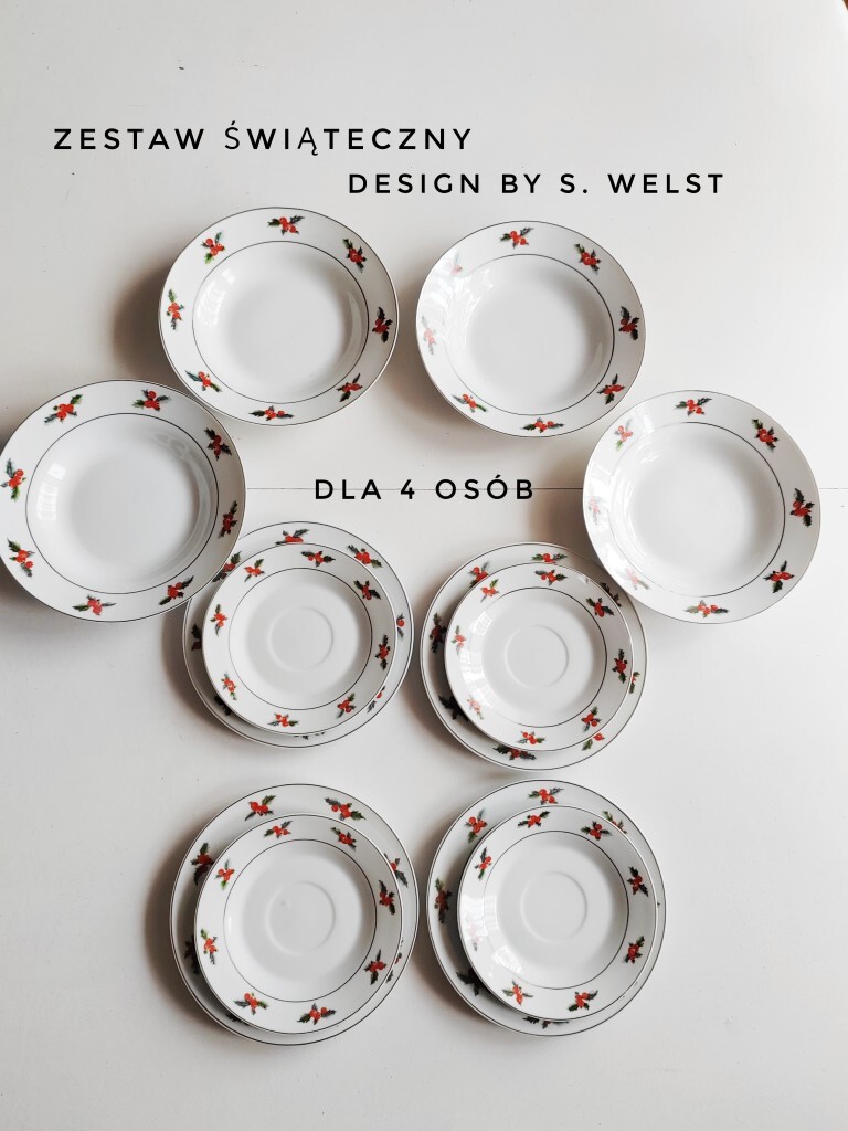 Obiadowy Damm design by S Welst talerze świąteczne | Police | Licytacja ...