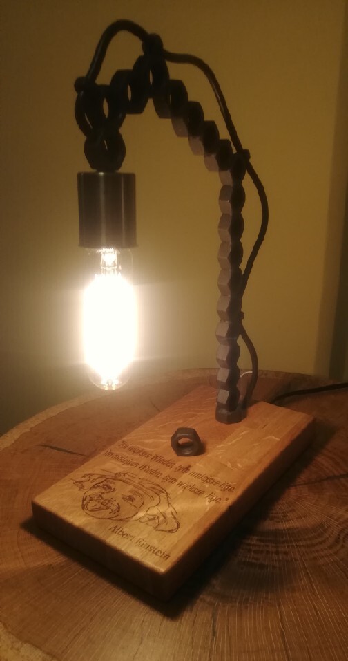 Lampka nocna Lampa na biurko LOFT Edison, Einstein | Włocławek | Kup ...