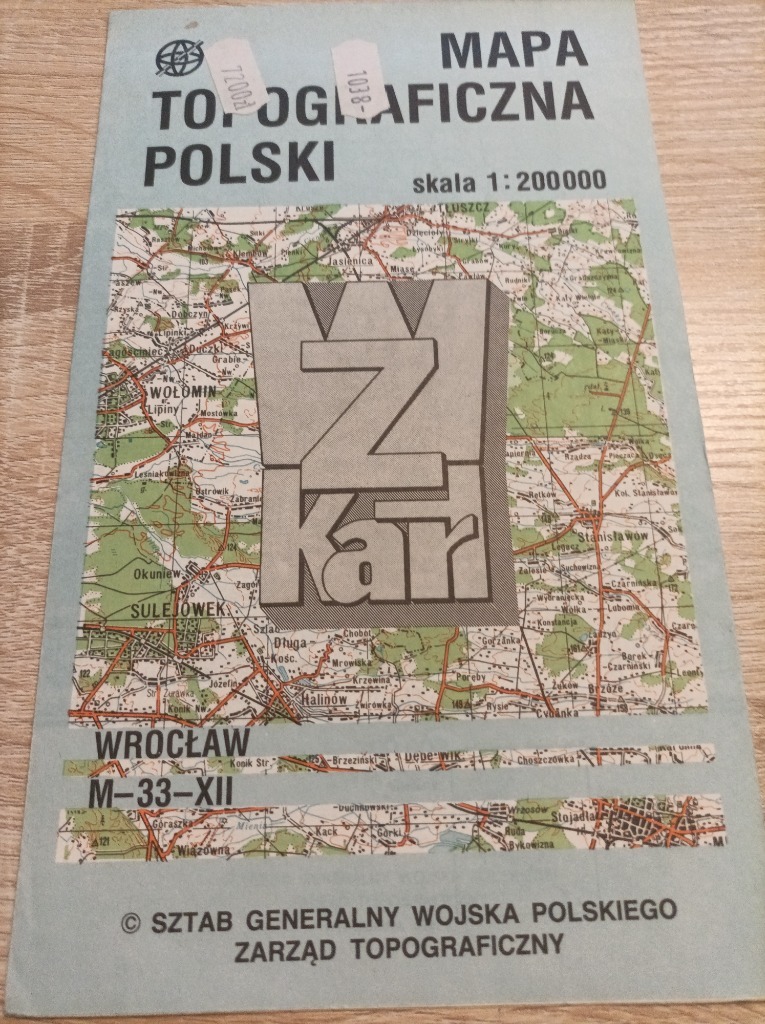 MAPA TOPOGRAFICZNA POLSKI - WROCŁAW | Elbląg | Kup teraz na Allegro ...