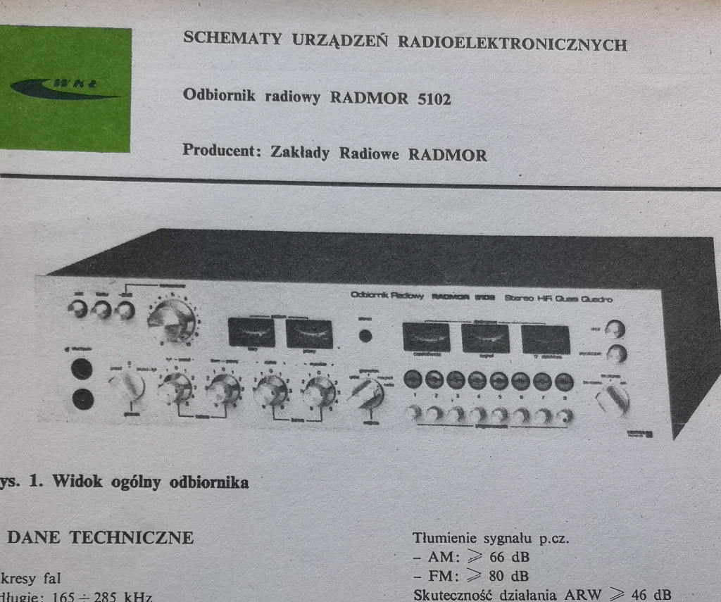 RADMOR 5102 SCHEMAT INSTRUKCJA | Kraków | Licytacja na Allegro Lokalnie